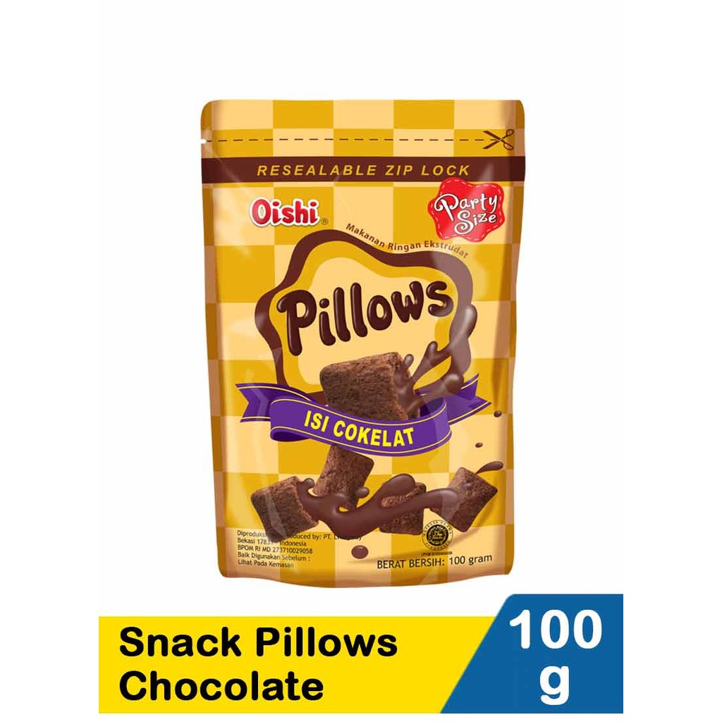 Jual OISHI SNACK PILLOWS CHOCOLATE 100g | Shopee Indonesia