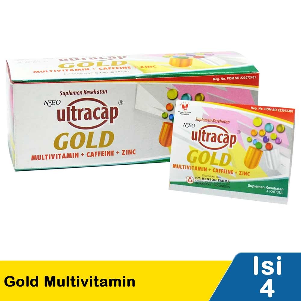 Jual ULTRA CAP GOLD MULTIVITAMIN 4'S | Shopee Indonesia