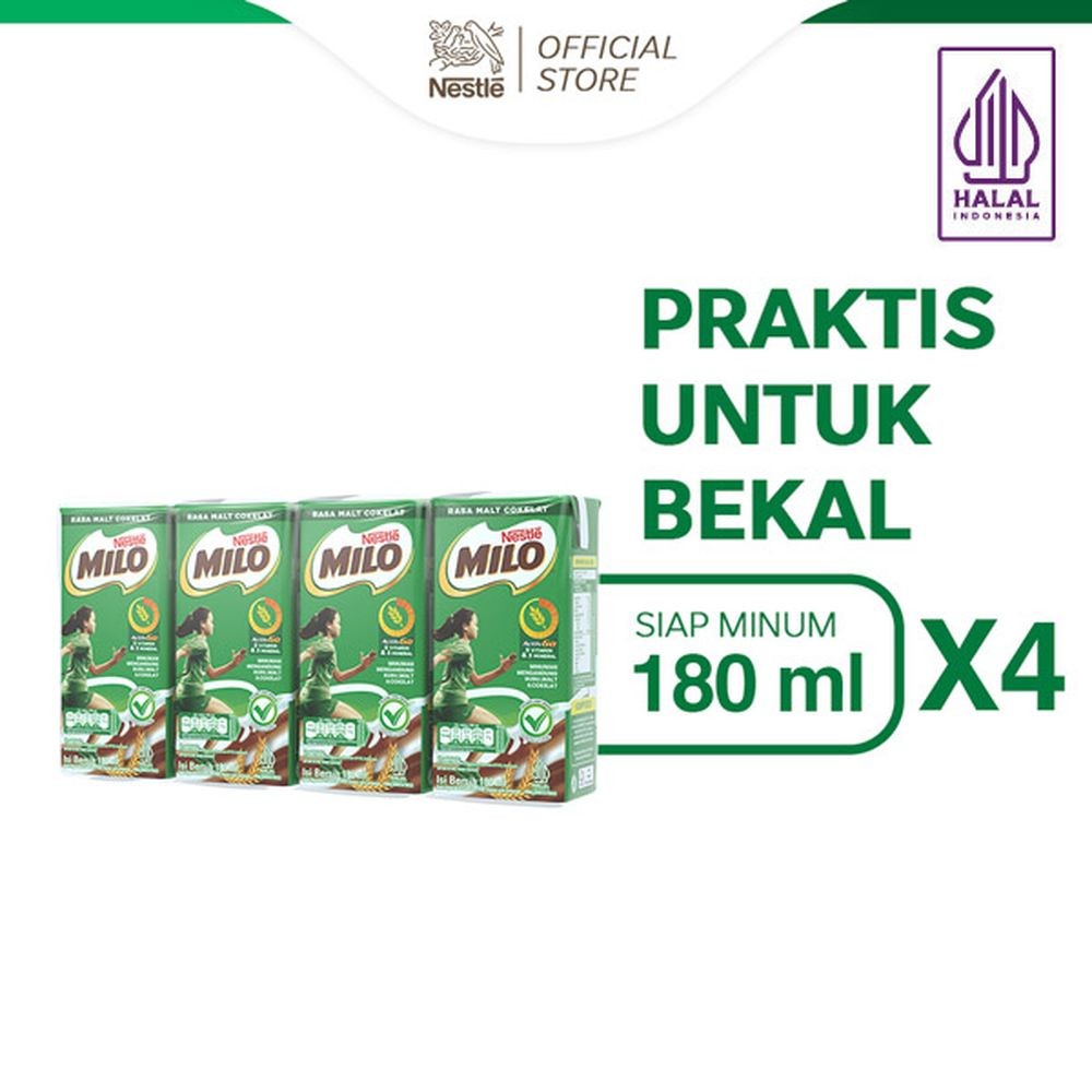 Jual MILO HEALTY DRINK UHT COMBO PACK ACTIV-GO 4x180mL | Shopee Indonesia