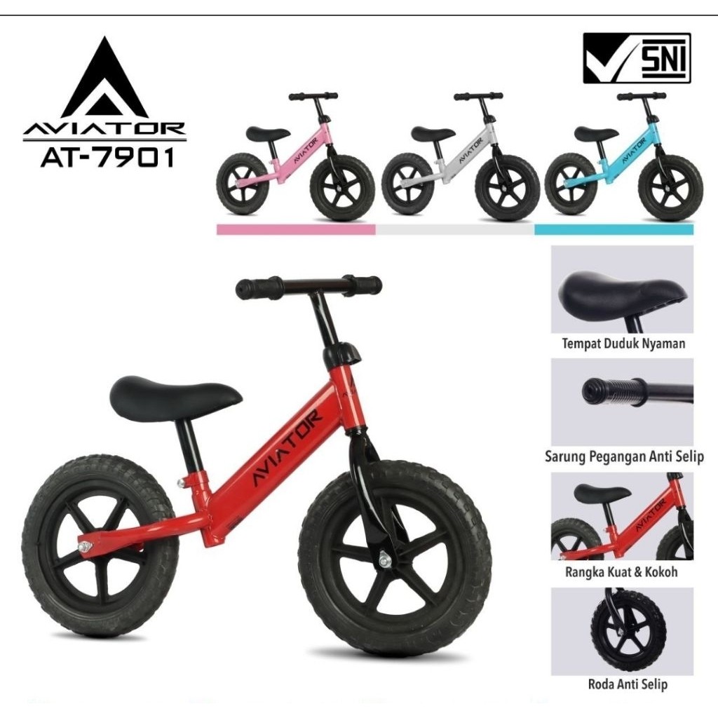 Jual TERLARIS Push Bike Aviator AT-7901 / Iora BK-01 Balance Bike ...