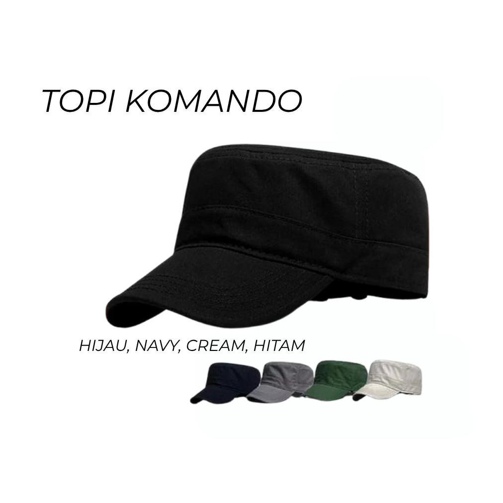 Jual Gaya Klasik dan Fungsional Topi Komando Topi Tentara Polos Dewasa ...
