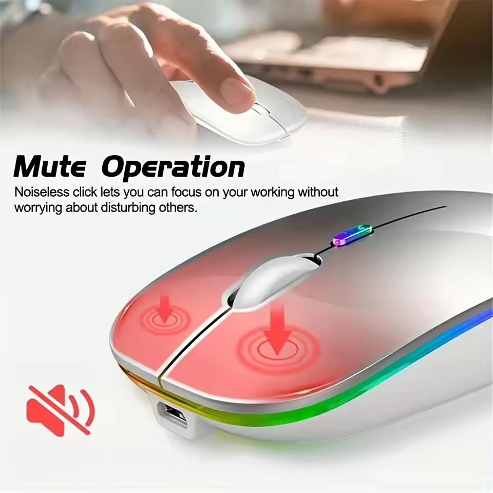 Jual New Wireless Mouse Bluetooth LED And 2.4GHz Dual Modes ...