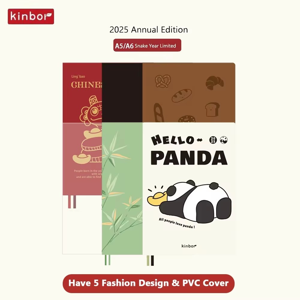 Jual Kinbor Notebook 2025 Planner A5/A6 Full Year Agenda Schedule Daily ...