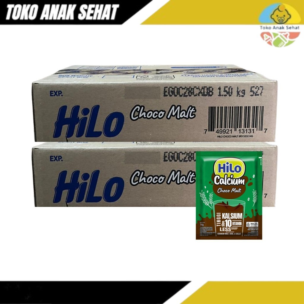 Jual HiLo Choco Malt Karton Hi Calcium Dus Isi 8 Renceng 10 Sachet ...