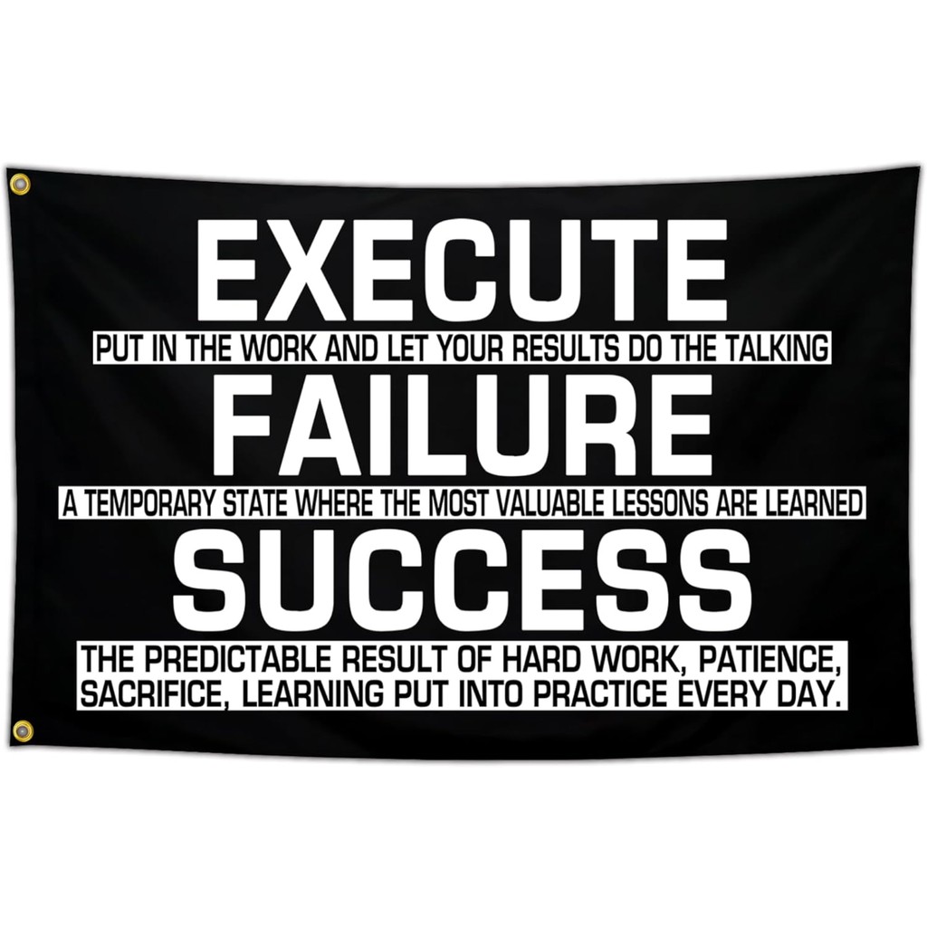 Jual Discipline Motivational Flag Execute Failure Success Flag ...