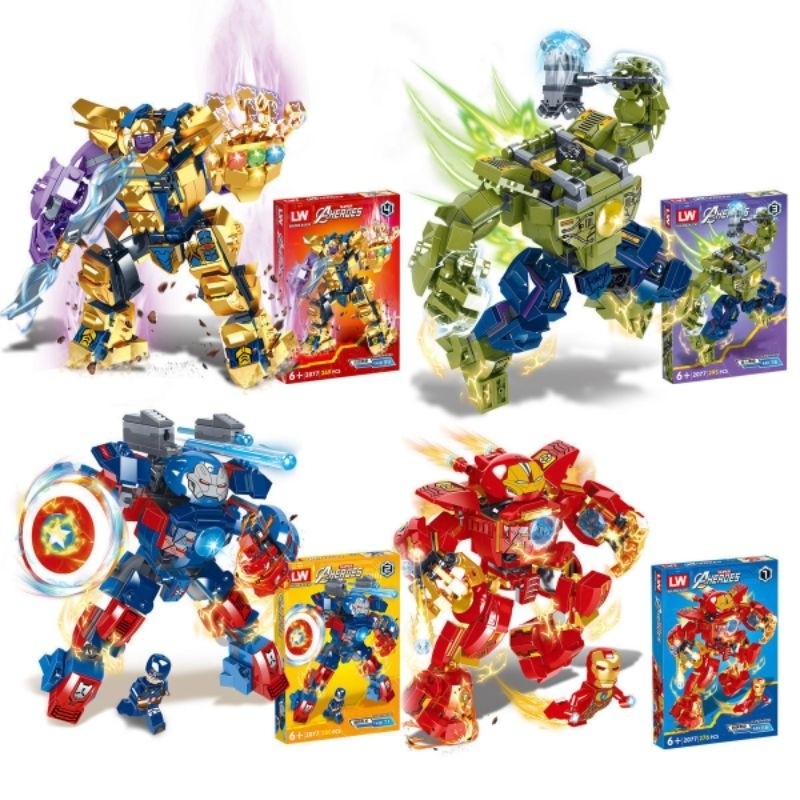 Jual CIKAYOSASHOP mainan anak Hulkbuster big figure LW2077 ironman ...