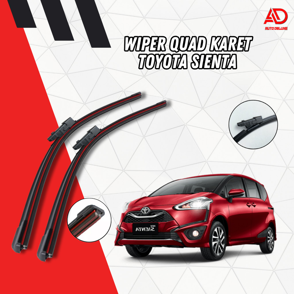 Jual Wiper Mobil Quad Blade Toyota Sienta Frameless 1 Set (Kiri dan ...