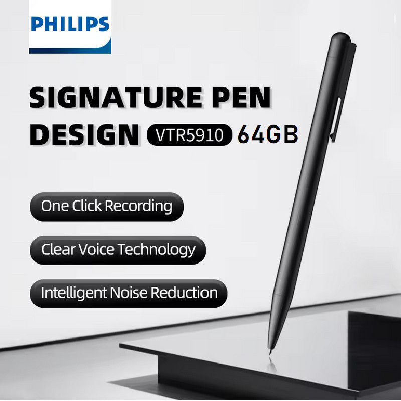 Jual PHILIPS VoiceTracer VTR5910 64GB Voice Recorder Pen Digital Audio ...
