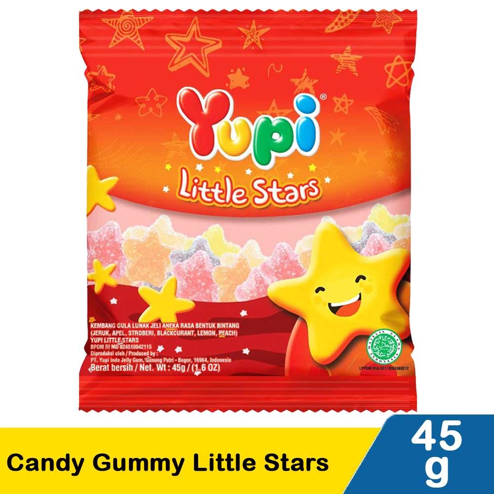 Jual YUPI CANDY GUMMY LITTLE STARS 45g | Shopee Indonesia