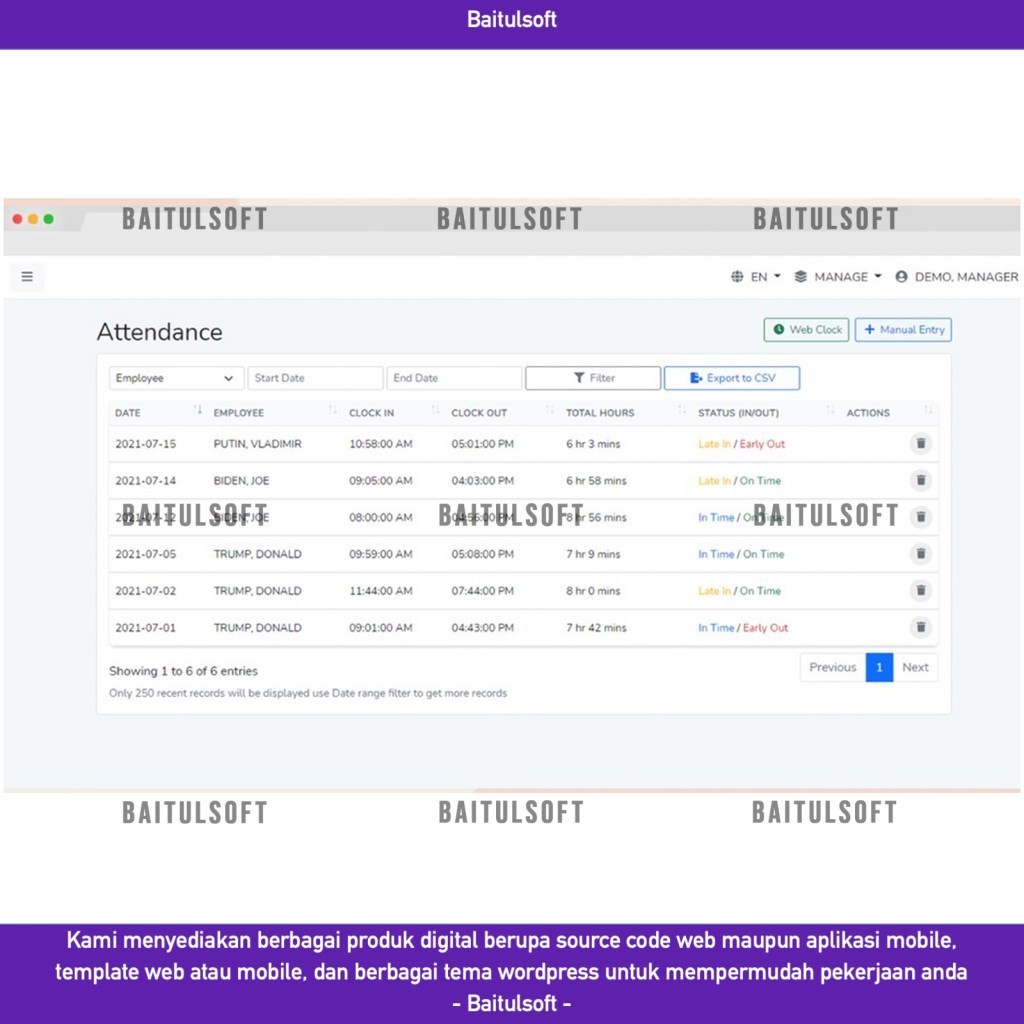 Jual SOURCE CODE APLIKASI WEB SISTEM INFORMASI MANAJEMEN ABSEN DENGAN ...