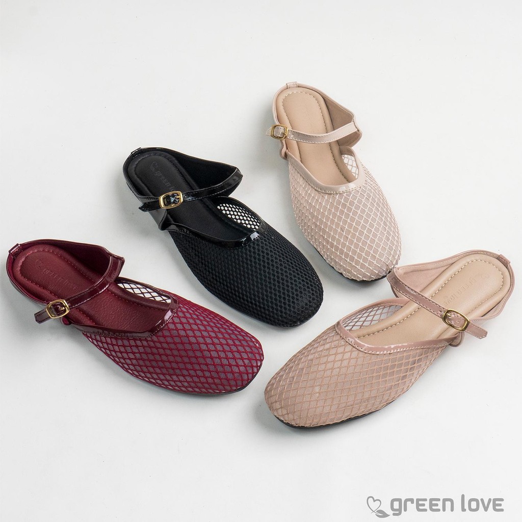 Jual Green Love Sepatu Flatshoes Tali Jaring ZENDAYA | Shopee Indonesia