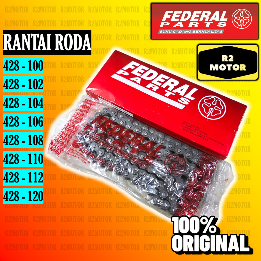 Jual FP RANTAI RODA FEDERAL 428 100 102 104 106 108 110 112 120 GL MAX ...