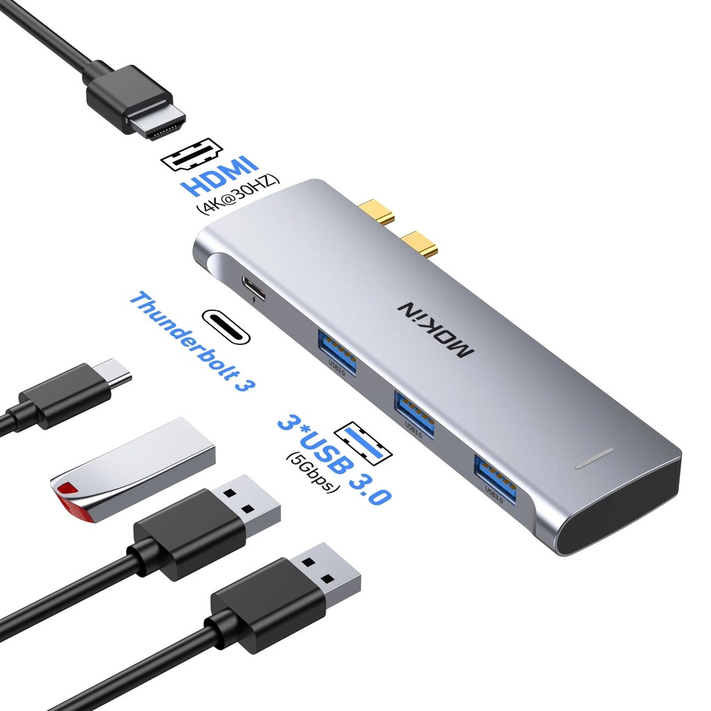 Jual MOKiN USB Hub for MacBook Pro Air USB Type C Adapter Docking ...