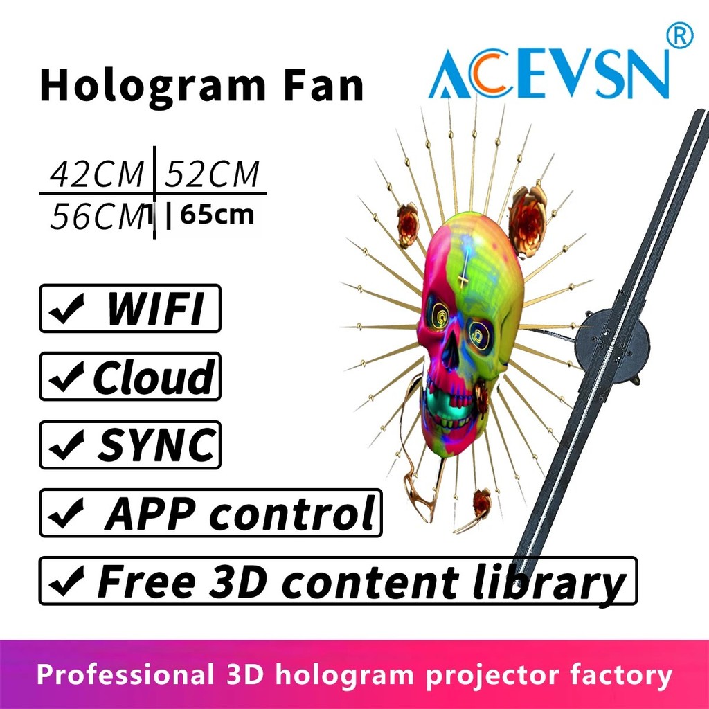 Jual 42CM/52CM/56CM/65CM 3D Holographic LED Fan Display for Advertising ...