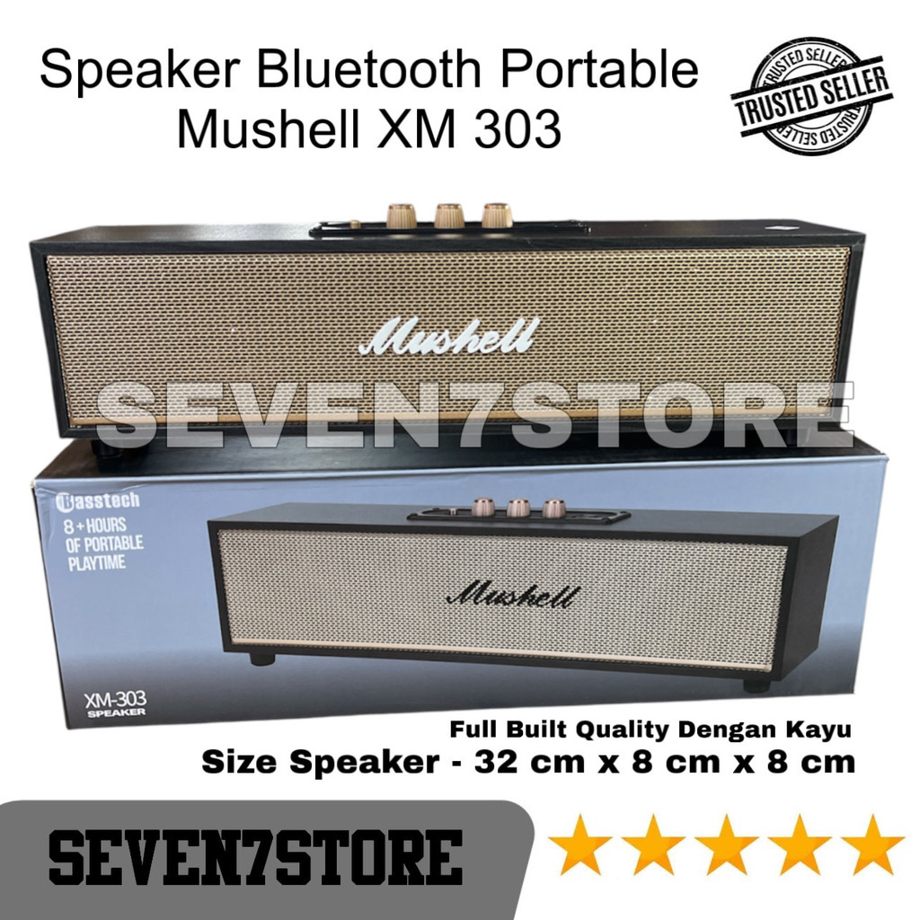 Jual Speaker Bluetooth Soundbar Mushell XM 303 Wooden Design Super Bass ...