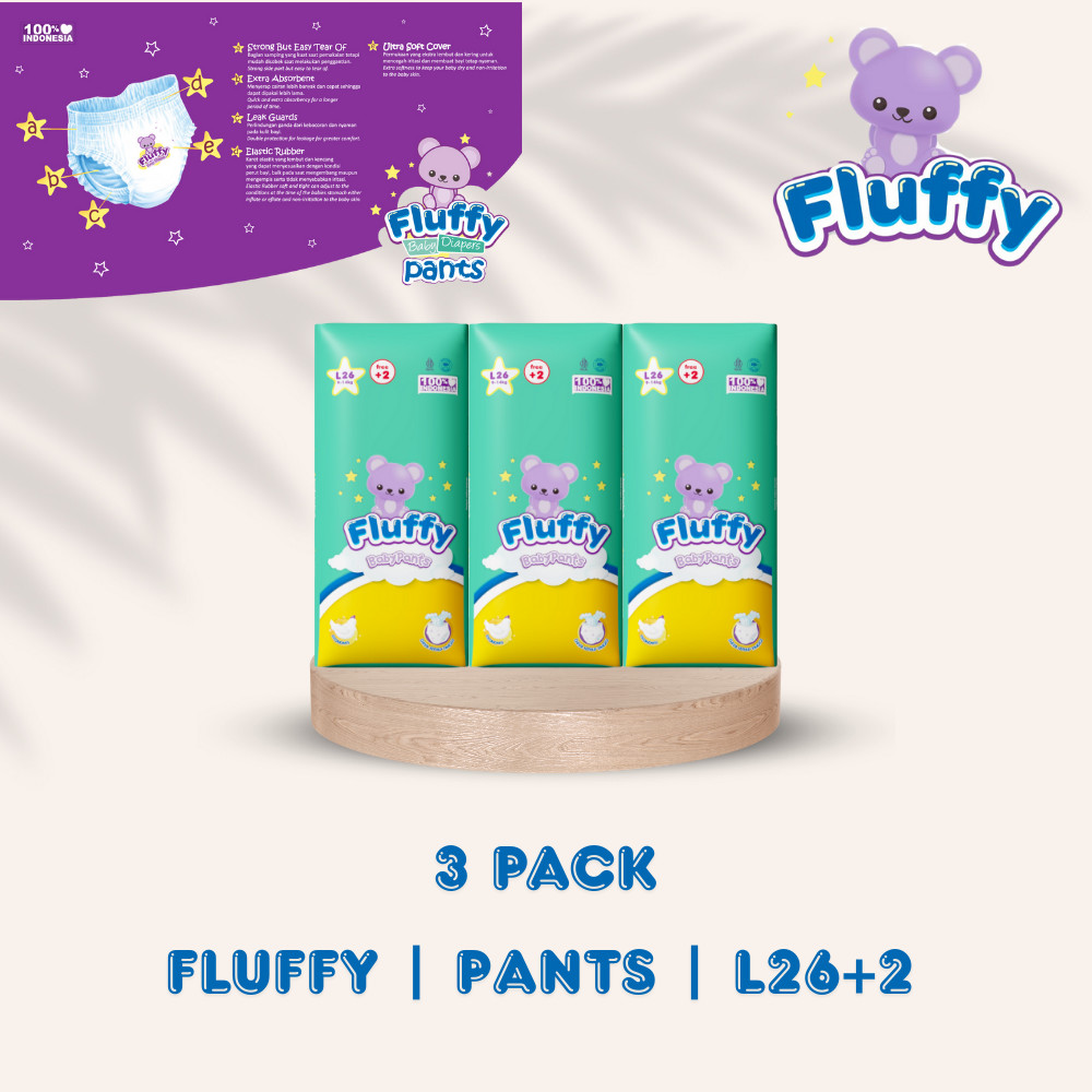 Jual Fluffy Popok Bayi Tipe Celana L78 - L26 X 3 Pack | Shopee Indonesia