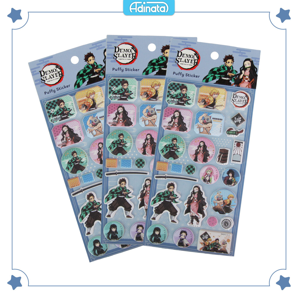Jual Demon Slayer Puffy Stickers 2536-6149 / Sticker - Adinata | Shopee ...