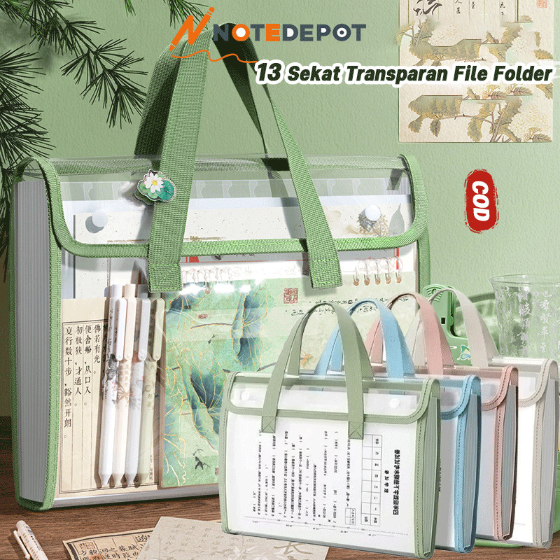 Jual 13 Sekat Transparan File Folder Document Bag Tas Berkas Dokumen ...