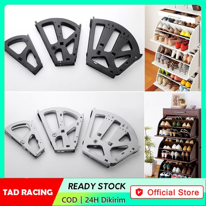 Jual 【TADRACING】2Pcs/Set Braket Rak Sepatu Bahan Baja 3/2/1 Susun ...