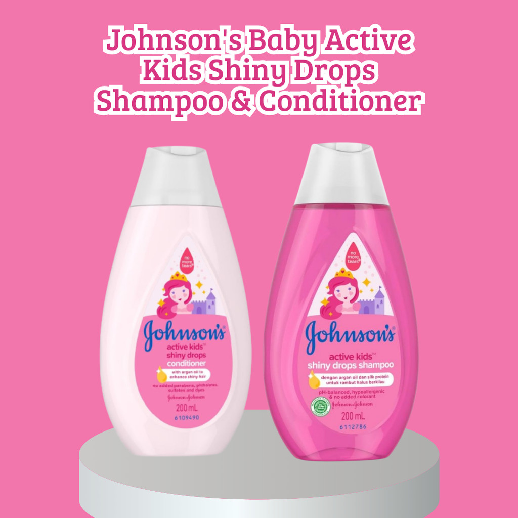 Jual JOHNSON'S Active Kids Shiny Drops Shampoo & Conditioner 200ml ...