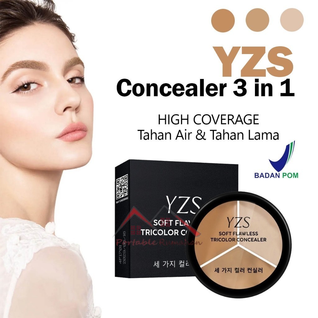 Jual PR - Makeup Wajah Concealer Foundation YZS BPOM 3In1 Tutup Penuh ...