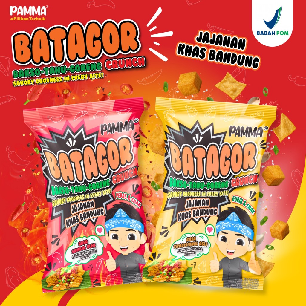 Jual [BARU] PAMMA Batagor Crunch - Keripik Batagor 60gr - Baso Tahu ...