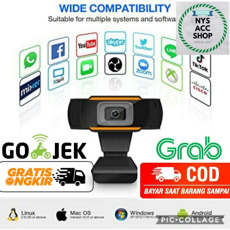 Jual Webcam FULL HD 1080p Autofocus Camera PC Desktop Portable Laptop ...