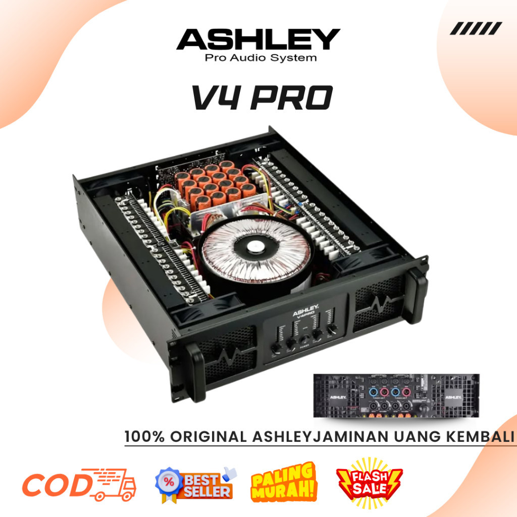Jual Power Ashley V4 Pro 4 Channel Professional Power Amplifier Class H ...