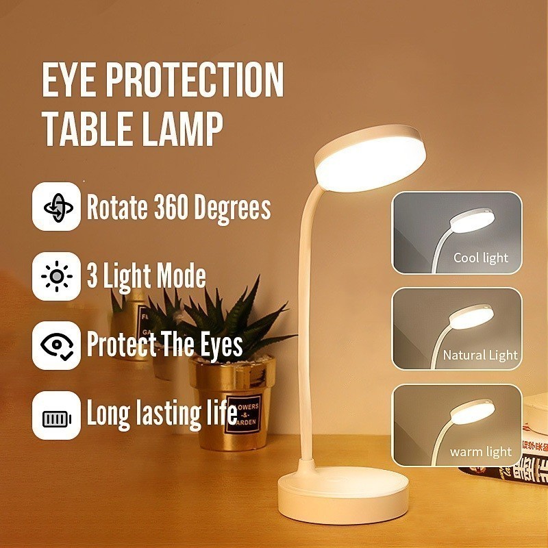 Jual COD Lampu Belajar 3 Warna Lampu Meja Lampu LED Table Lampu Tidur ...