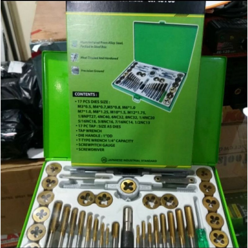 Jual TEKIRO TAP AND DIES SET 40 PCS ALAT SENAI SNAI ULIR DRAT BAUT ...