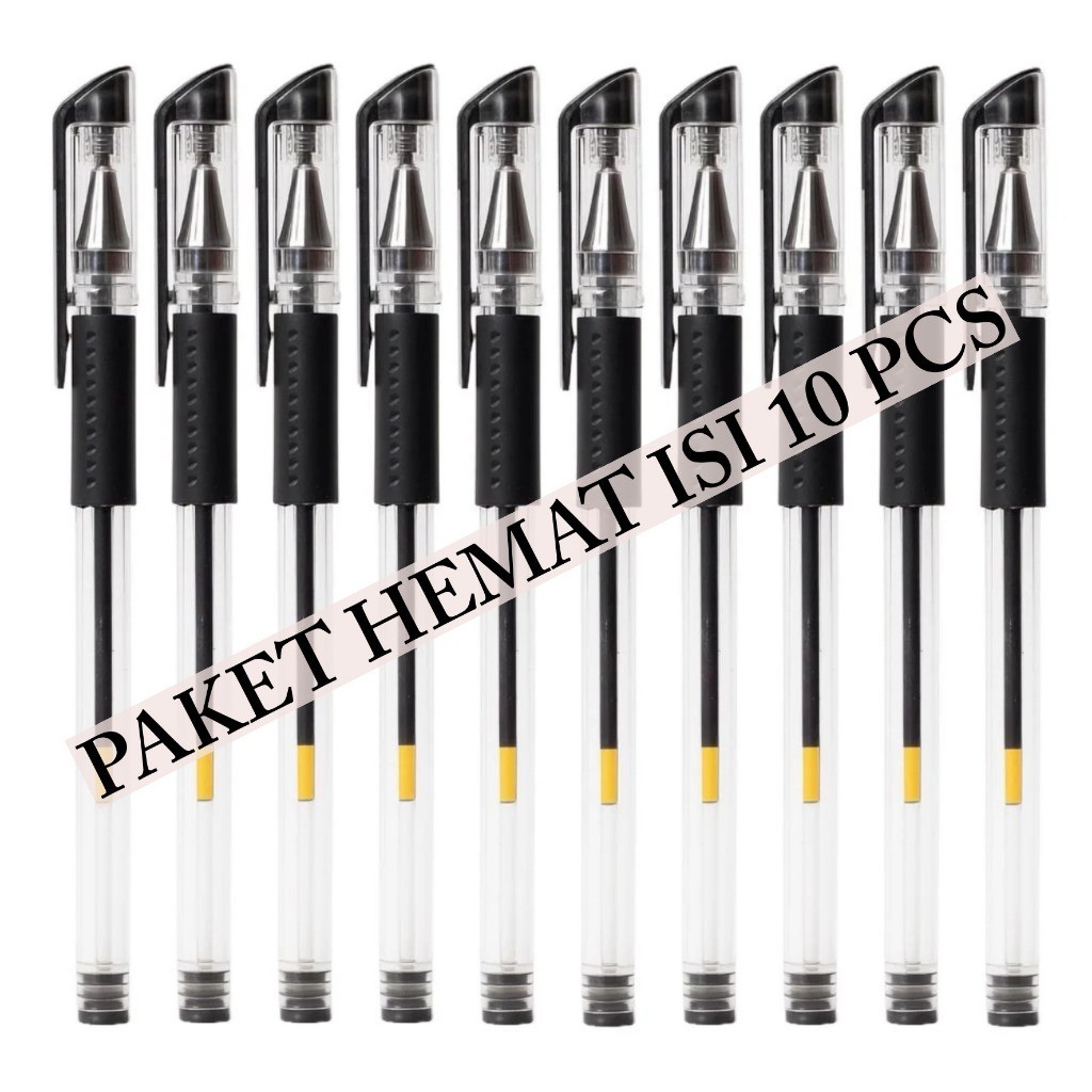 Jual Isi 10 pcs Pena Pen Pulpen Tinta Gel 0.5mm Anak Sekolah Stationery ...