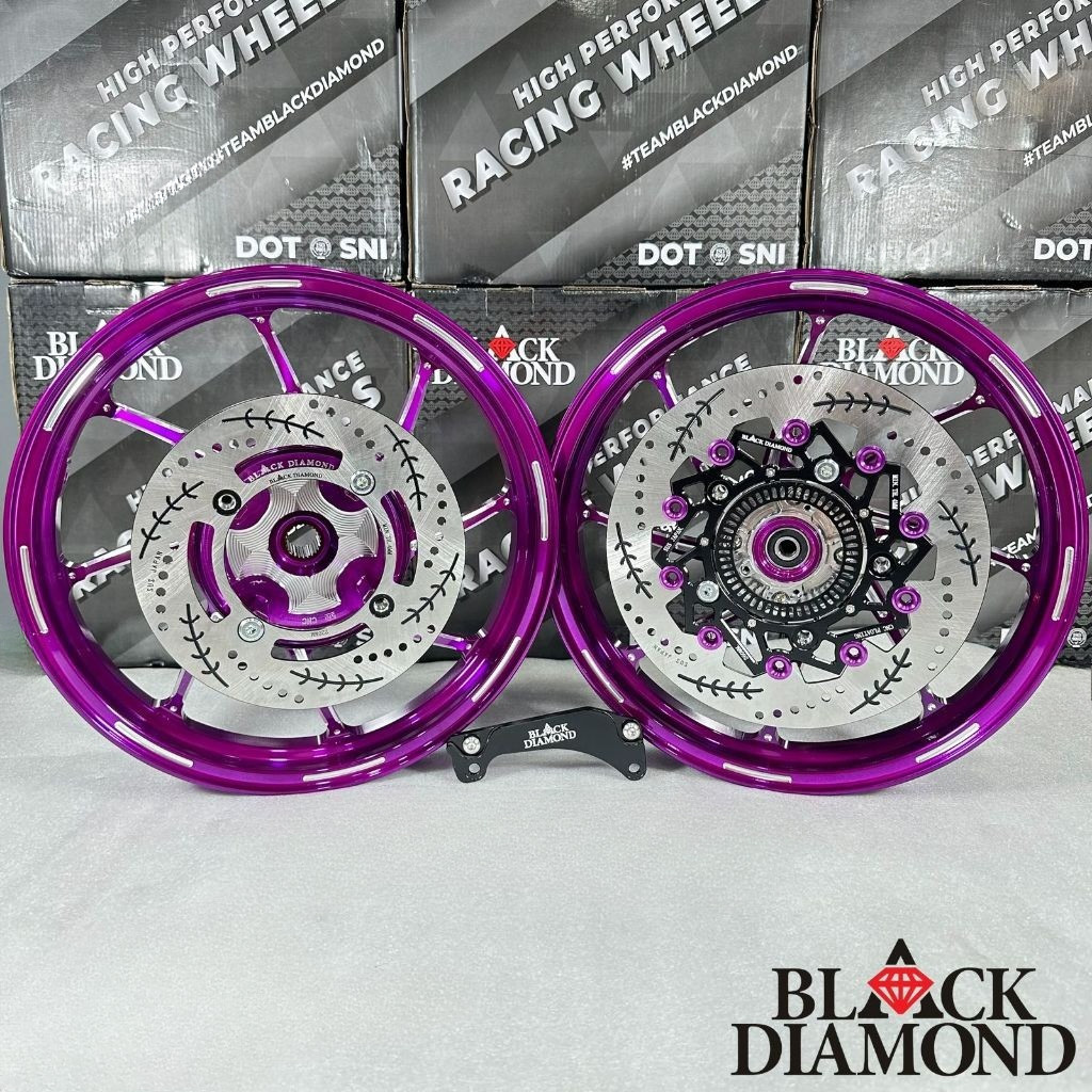 Jual VELG RACING BLACK DIAMOND SET PIRINGAN DEPAN/BELAKANG TYPE PCX 02 ...