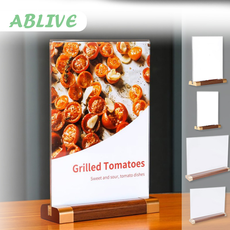 Jual Stand Menu Akrilik Sign Holder Display Stand Brosur A4 A5 Untuk ...