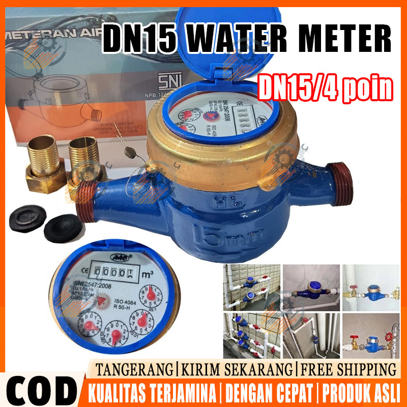 Jual Meteran Air AMNB Original SNI Water Meter PAM PDAM 1/2 Inch 3/4 ...