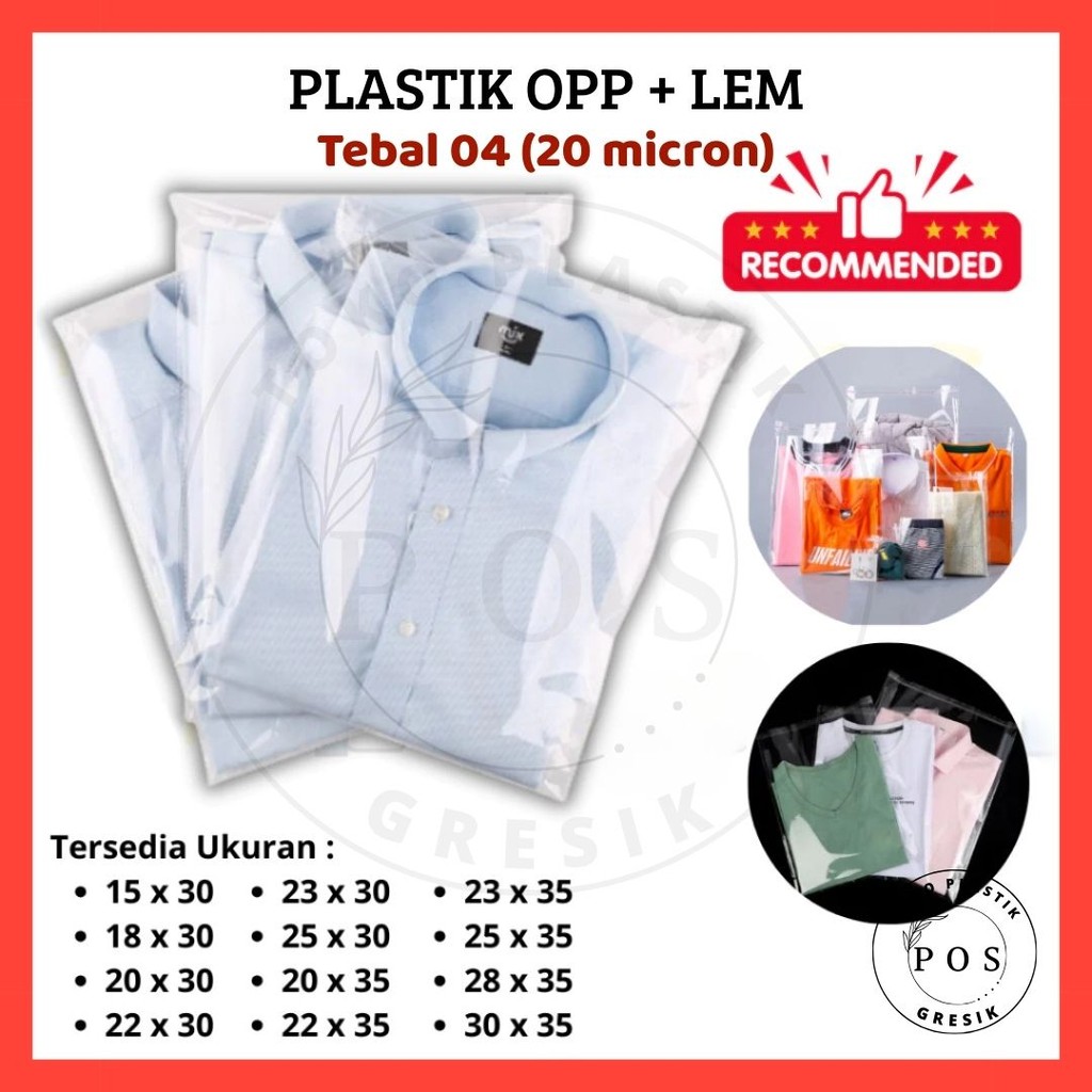 Jual (04) 15x30/18x30/20x30/22x30/23x30/25x30 isi 100-lbr Plastik OPP ...