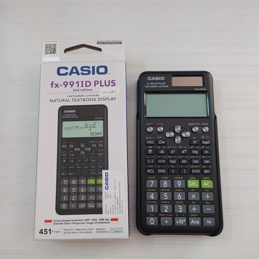 Jual Calculator Casio FX 991 ID Plus 2nd Edition Original | Shopee Indonesia