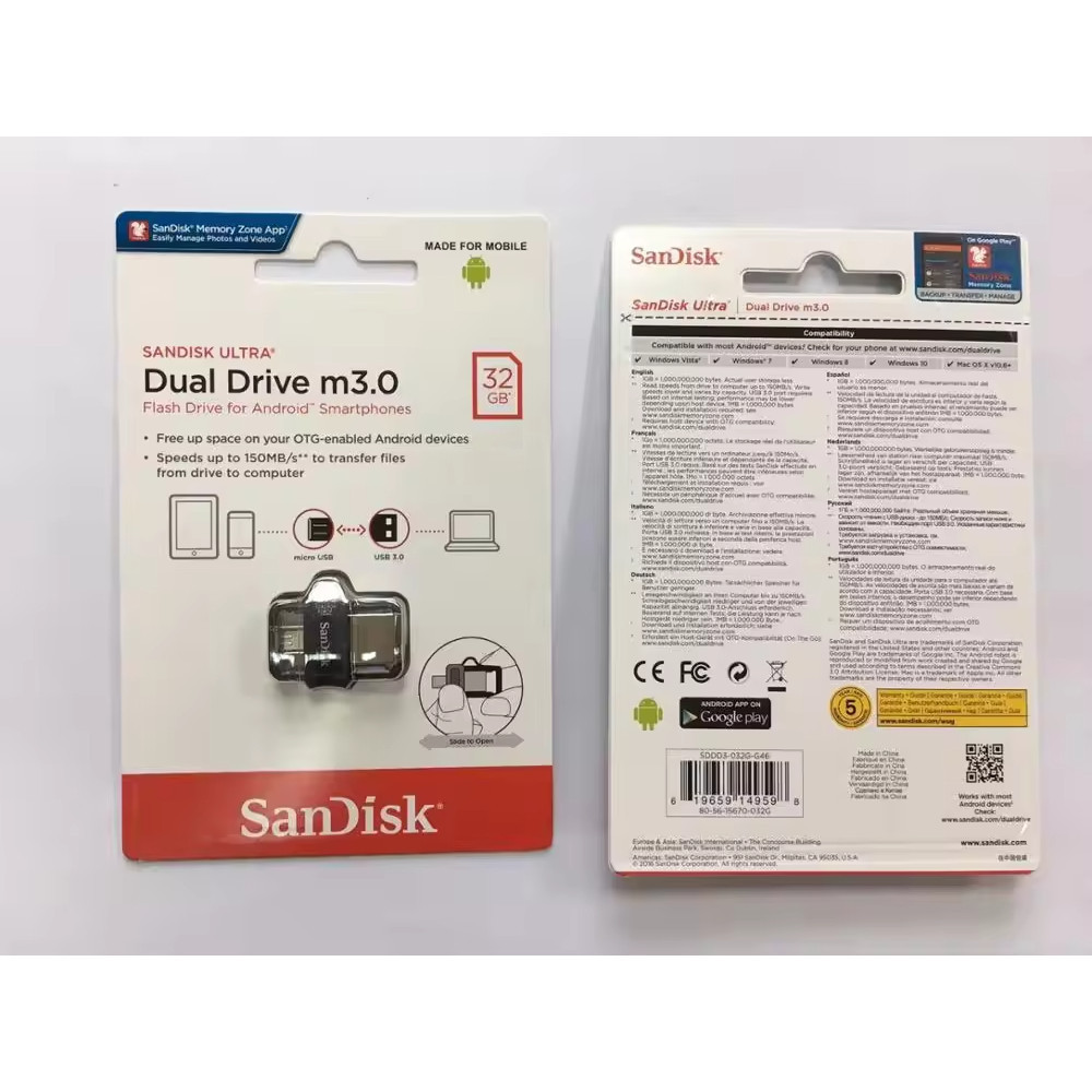 Jual SanDisk Micro USB OTG USB 3.0 Flashdisk Speed 130M/s 32GB 64GB ...