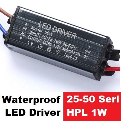 Jual LED Driver AC 300mA 300 mA 25W - 50W 25 - 50 Watt HPL 1w 1watt ...