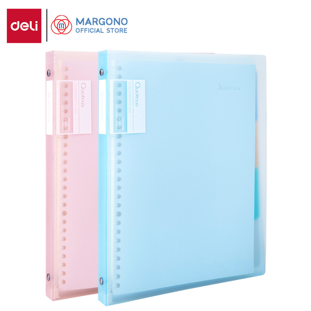 Jual Deli Notebook Binder Note Loose Leaf B5 / A5 Ring Besi 60 lembar ...