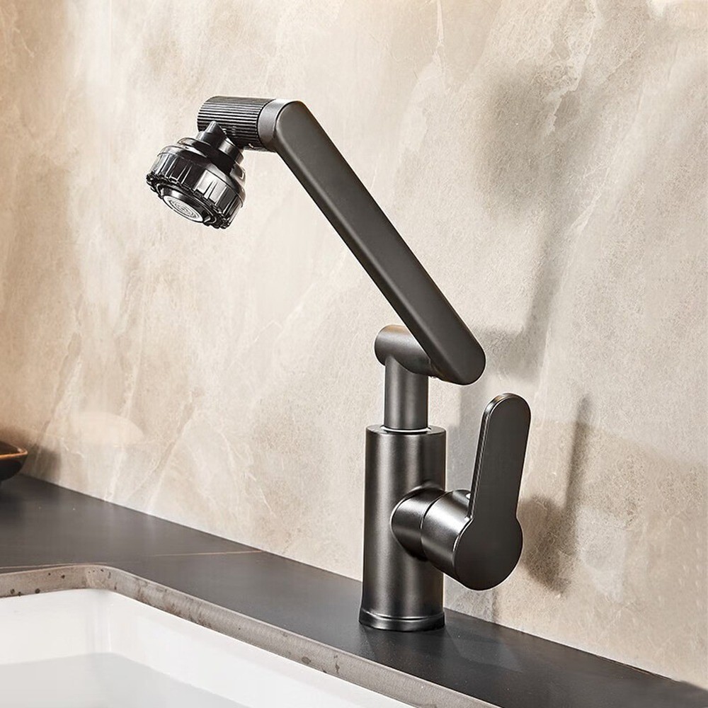 Jual 360° Rotating Robotic Arm Faucet Hot and Cold Water Flexible ...