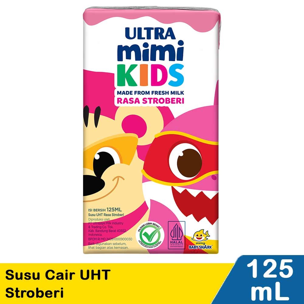 Jual ULTRA MIMI SUSU CAIR UHT STRAWBERRY 125mL | Shopee Indonesia
