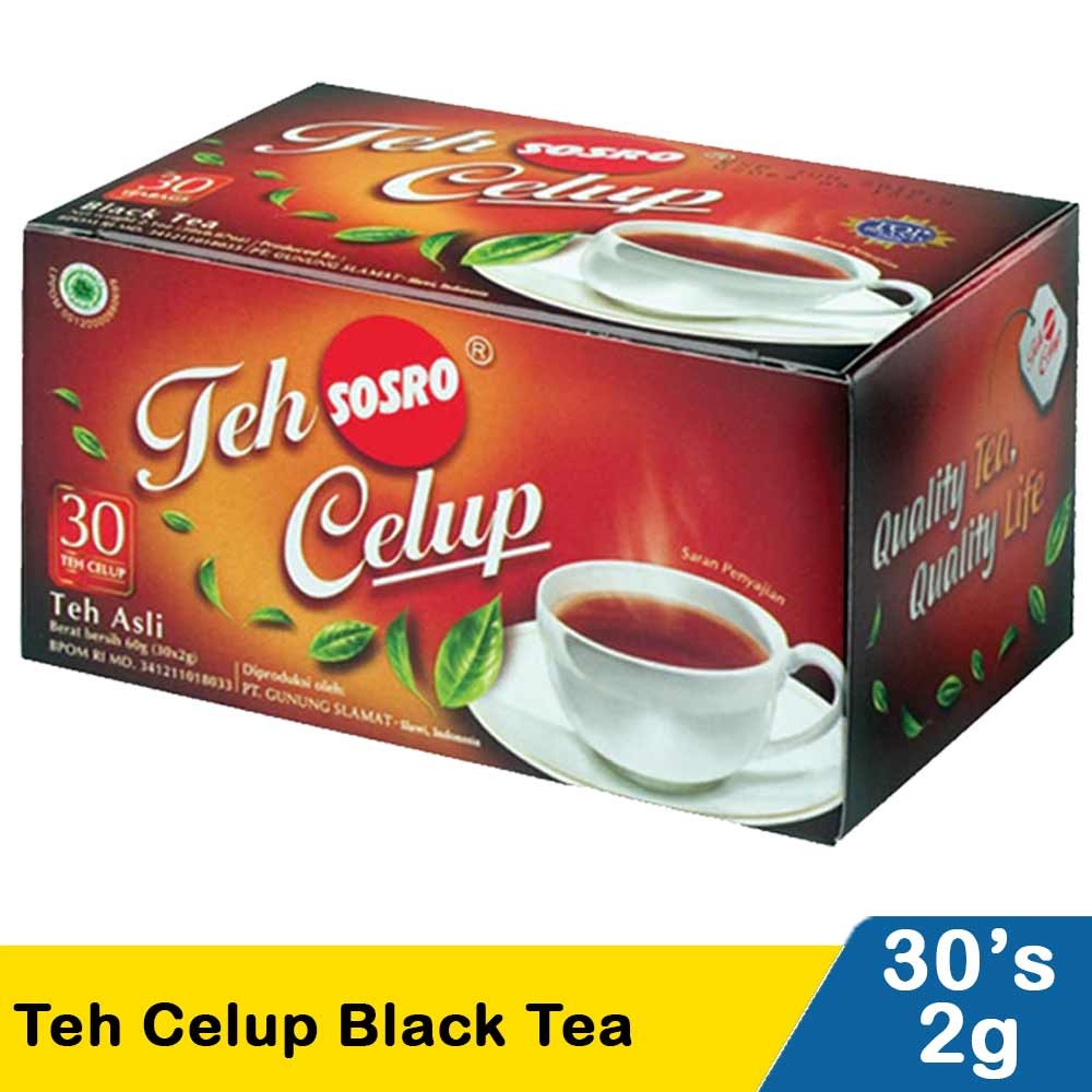 Jual SOSRO TEH CELUP BLACK TEA 30X2g | Shopee Indonesia
