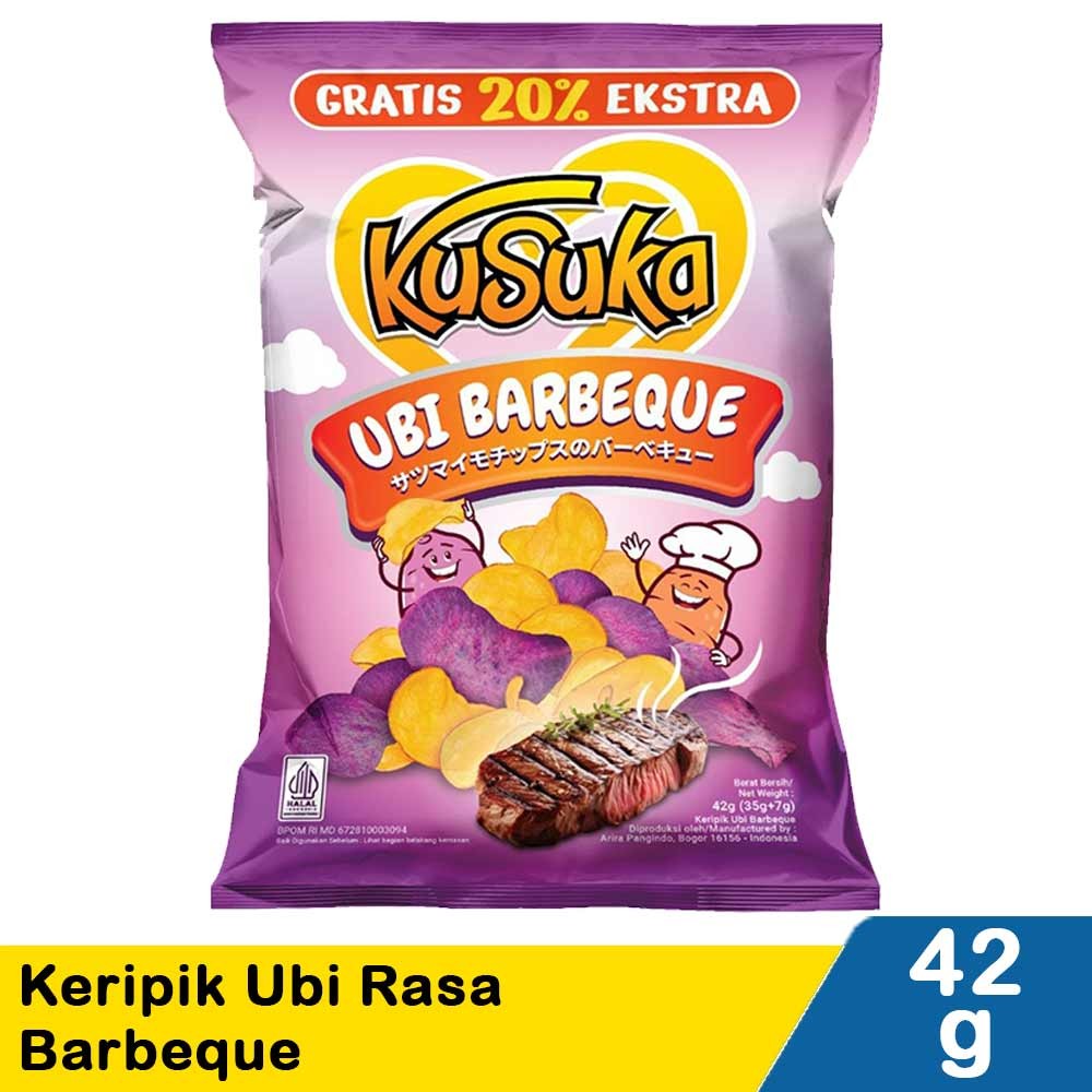 Jual KUSUKA KERIPIK UBI BARBEQUE 42g | Shopee Indonesia