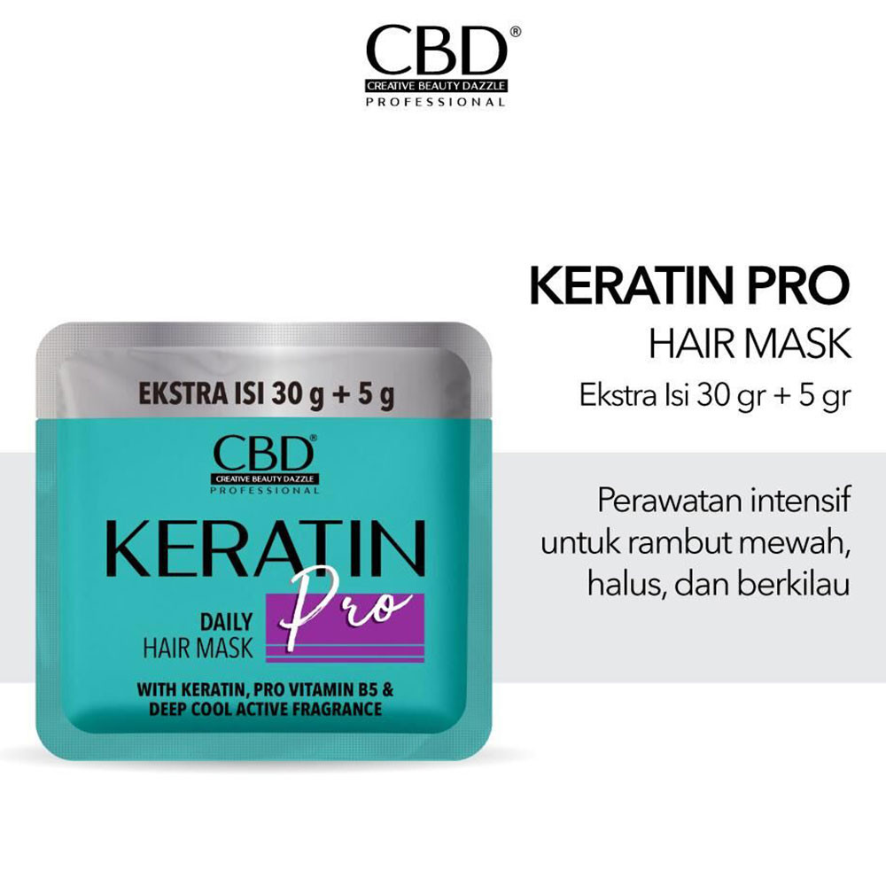 Jual CBD KERATIN PRO DIALY HAIR MASK 30+5g | Shopee Indonesia