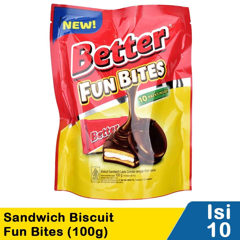 Jual BETTER SANDWICH BISCUIT 10'S VANILLA 100g | Shopee Indonesia