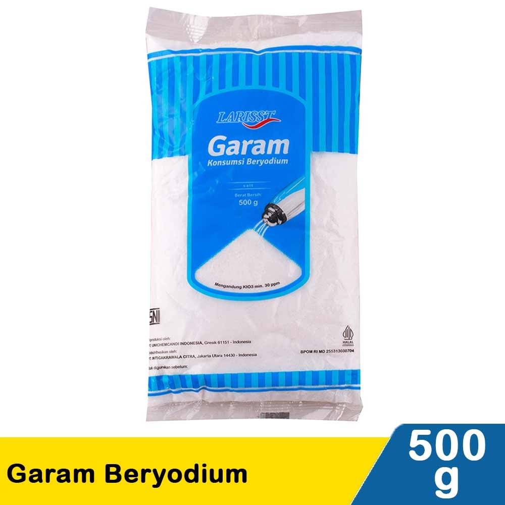 Jual LARISST GARAM BERYODIUM 500g | Shopee Indonesia