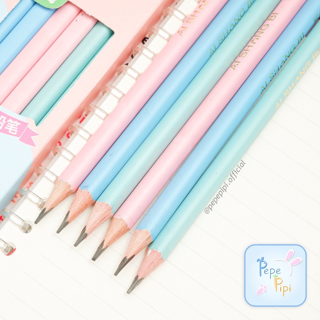 Jual Pensil Kayu Ai Shing Bi Polos 2B ASB-110 Pastel Pencil Pensil Kayu ...