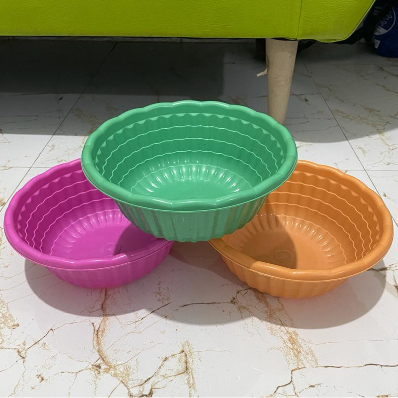 Jual 12 PCS Waskom gelombang / Waskom Vario / waskom Plastik / waskom ...