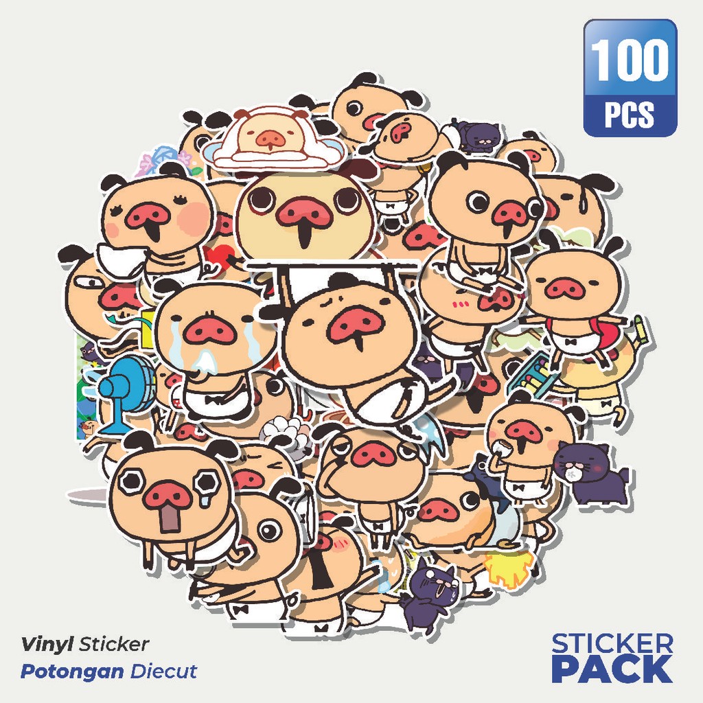Jual MURAH 100 PCS Stiker Panpaka Pants Cartoon Waterproof Aesthetic ...