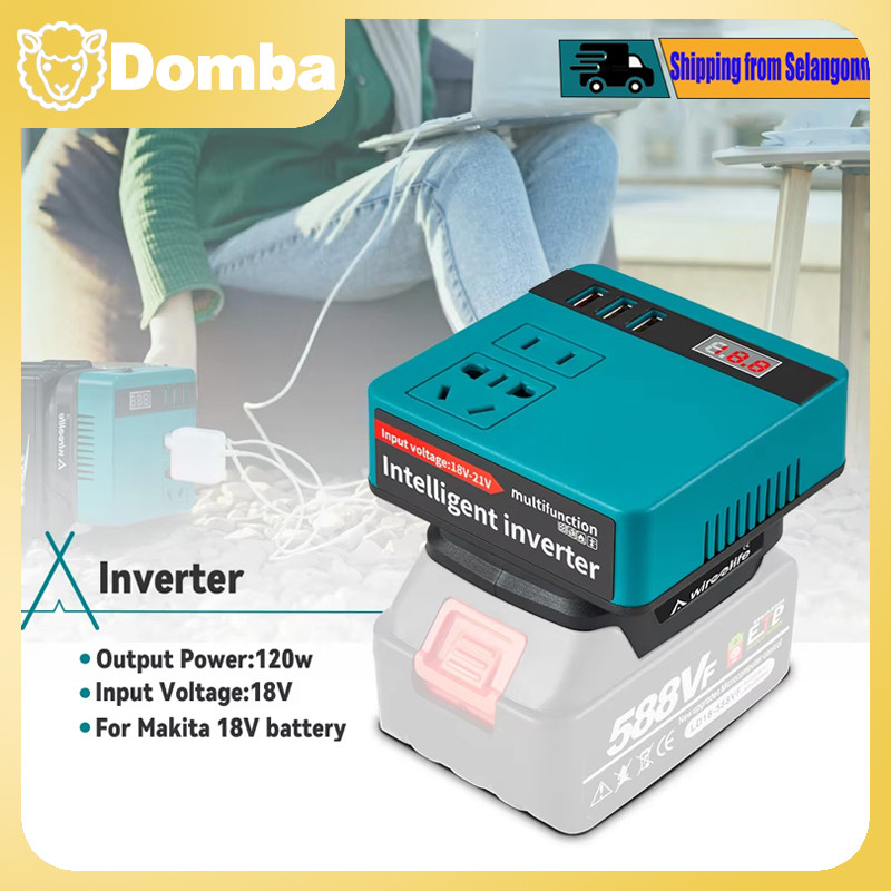 Jual Power Inverter 100W Pure Sine Wave - Konverter 18V/21V Baterai ...
